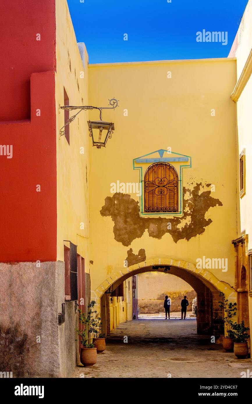 The medina of the historic walled coastal town of El Jadida, Morocco ...