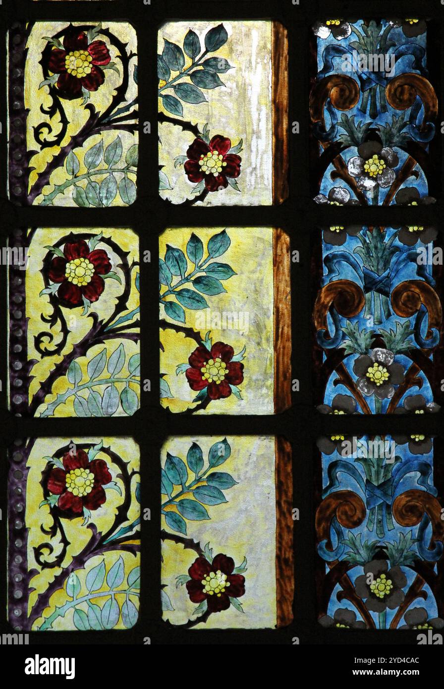 Stained glass window in Saint-Eustache church, Paris, France Stock ...