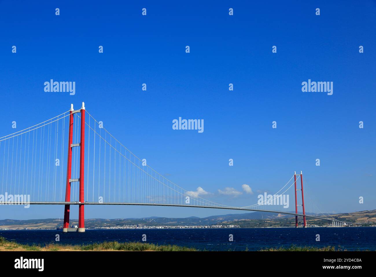 Canakkale 1915 hanging bridge. Çanakkale, Turkey Hanging bridge with ...