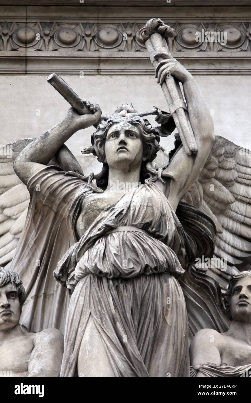 Architectural details of Opera National de Paris: Lyrical Drama Facade ...