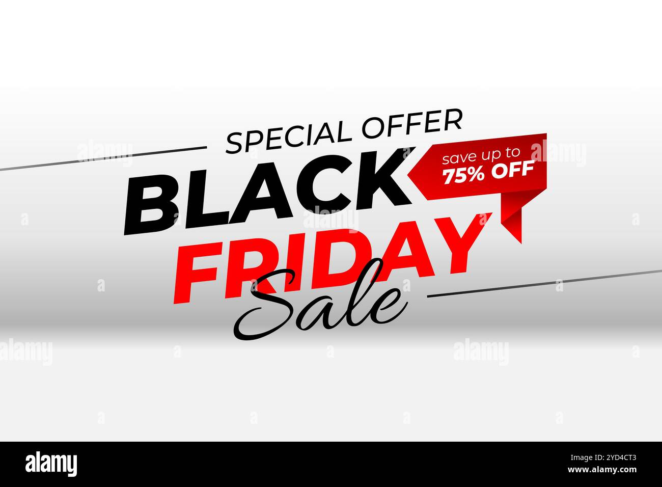 Black friday sale banner announcing a special offer with modern ...
