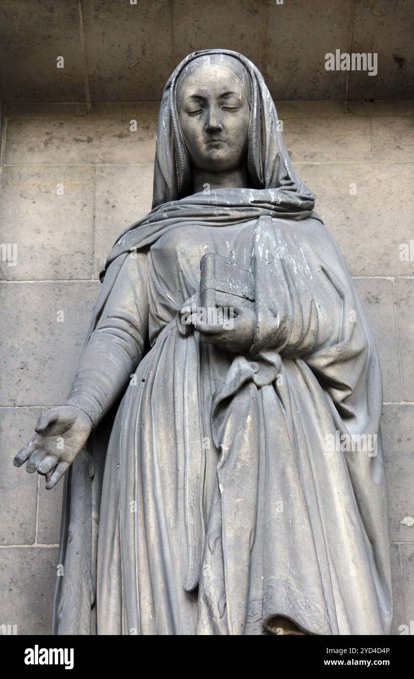 Saint Elizabeth, Madeleine church in Paris Stock Photo - Alamy