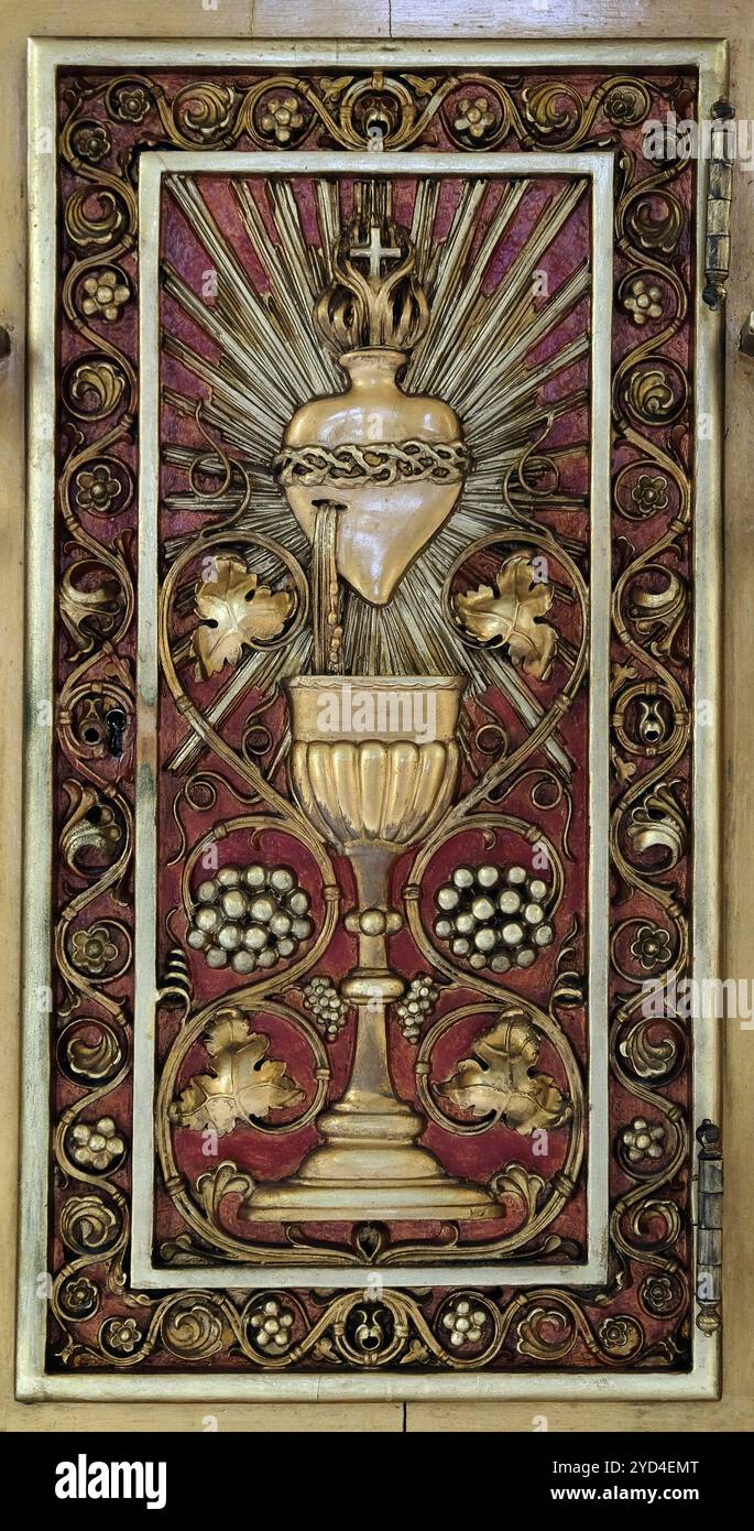 Door of Tabernacle on the main altar in the church of Saint Martin in ...