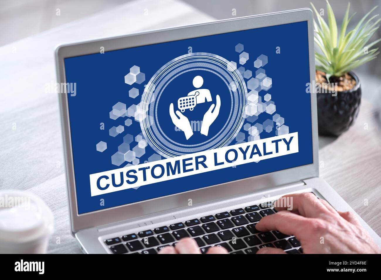 Laptop screen displaying a customer loyalty concept Stock Photo - Alamy