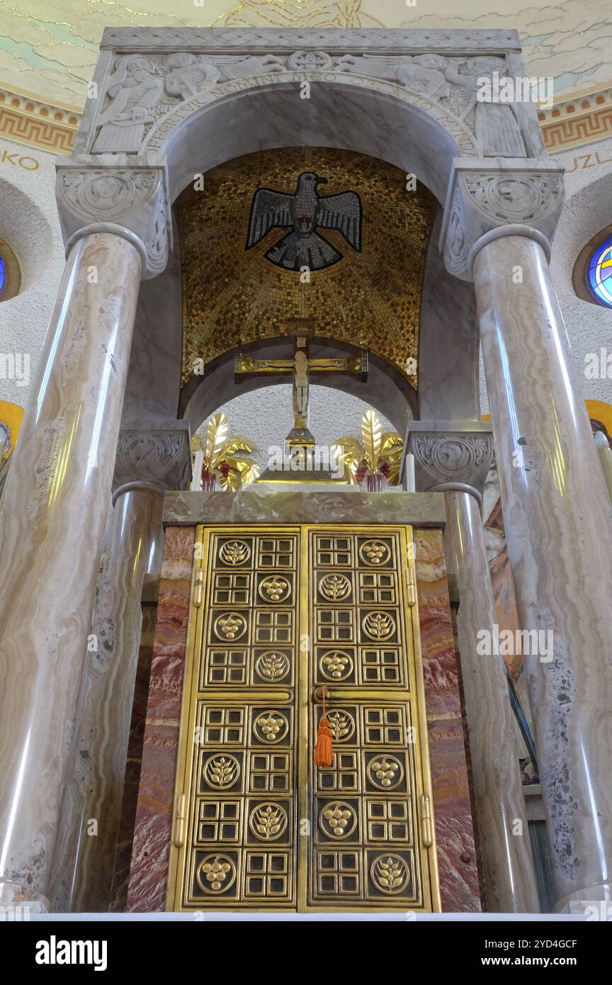 Tabernacle on the main altar in Saint Blaise church in Zagreb, Croatia ...
