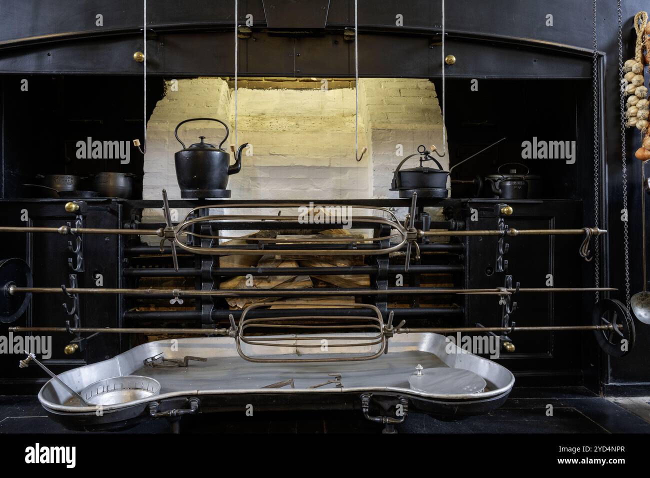 Turnspit roasting oven in the kitchen at Holkham Hall, Wells-next-the ...