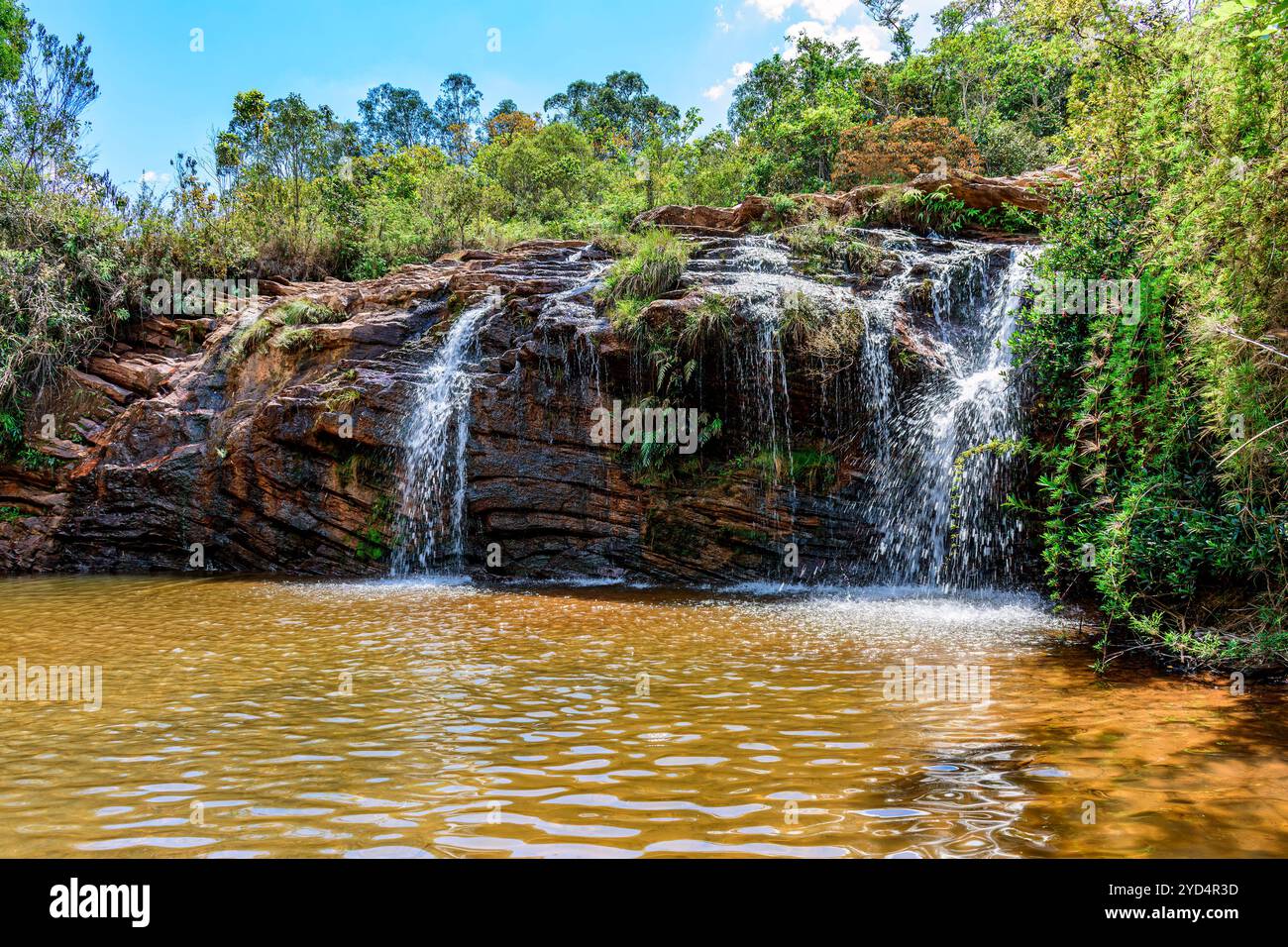 Water well formed by the waterfall Stock Photo - Alamy