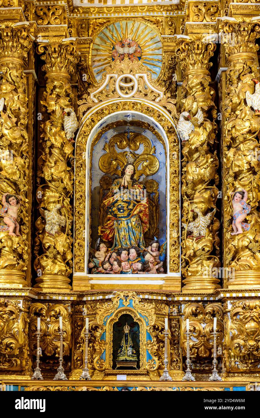 Baroque altar with gold leaf in the historic church Stock Photo - Alamy