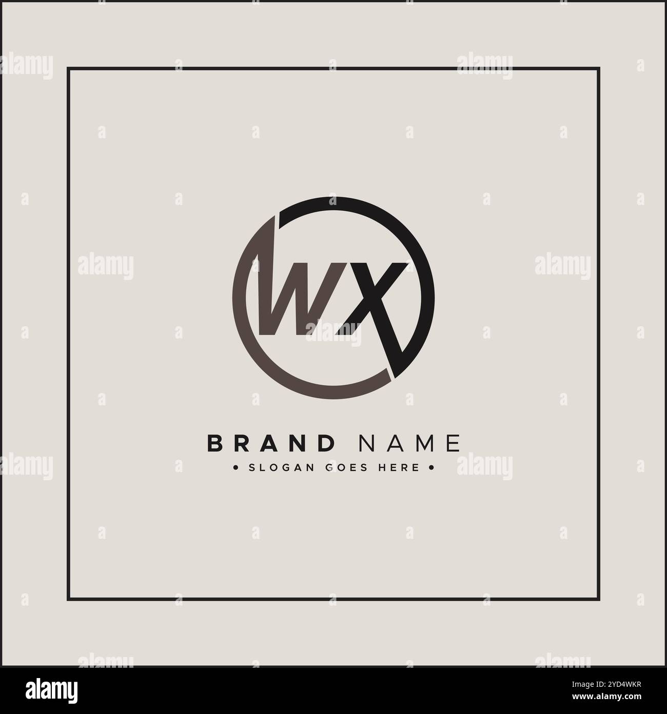 Creative Monogram for Initial Letter WX Logo - Minimal Vector Logo ...