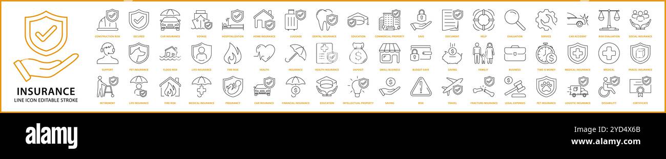 Insurance policy icon in Stock Vector Images - Alamy