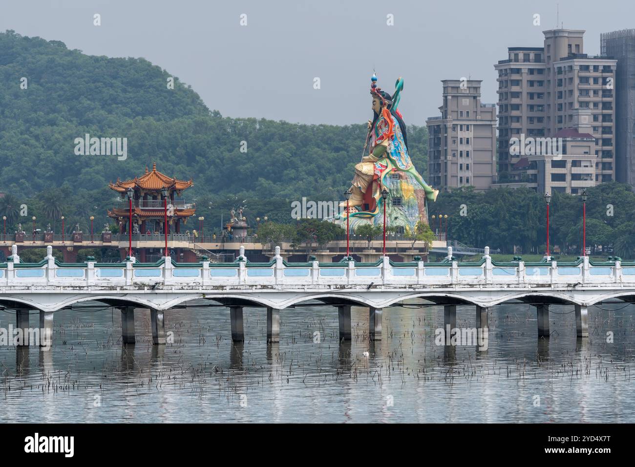 Zuoying Yuandi Temple viewed from far. Famous tourist attraction in ...