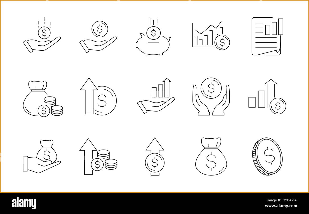 Accounting icon set in Stock Vector Images - Alamy