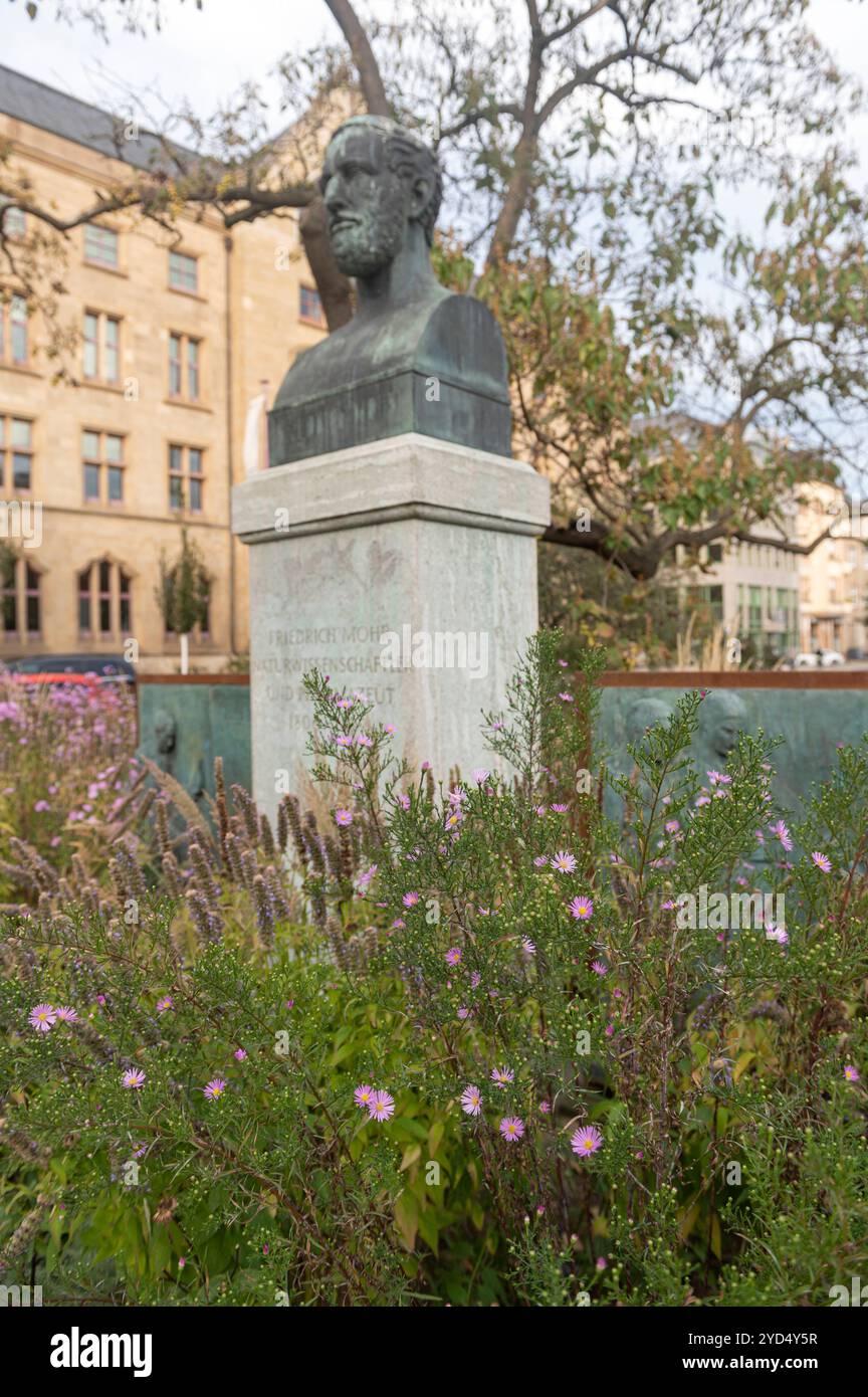 Koblenz Germany 6th October 2024. Statue to Karl Friedrich Mohr, a ...