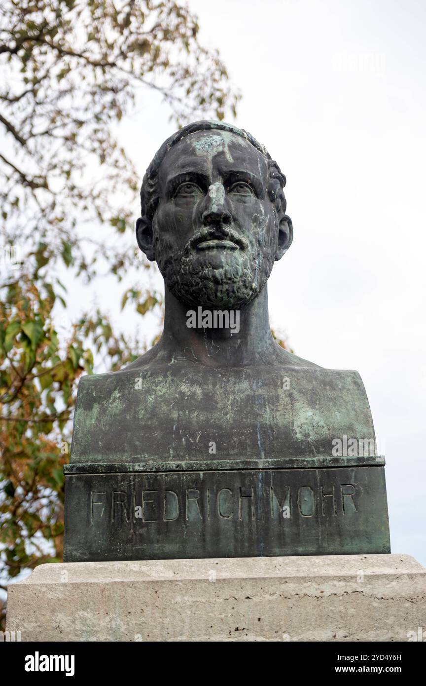 Koblenz Germany 6th October 2024. Statue to Karl Friedrich Mohr, a ...