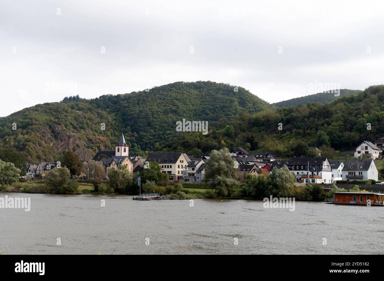 Moselkern Germany 6th October 2024. The village of Burgen seen from ...