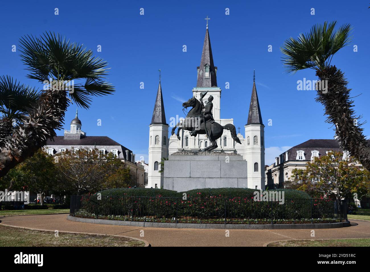 Andrew Jackson statue at Jackson Square in the French Quarter in New ...
