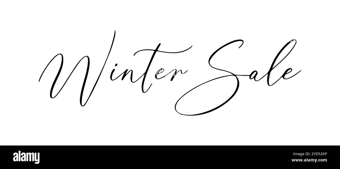 Stylish lettering inscription Winter Sale, elegant handwritten ...