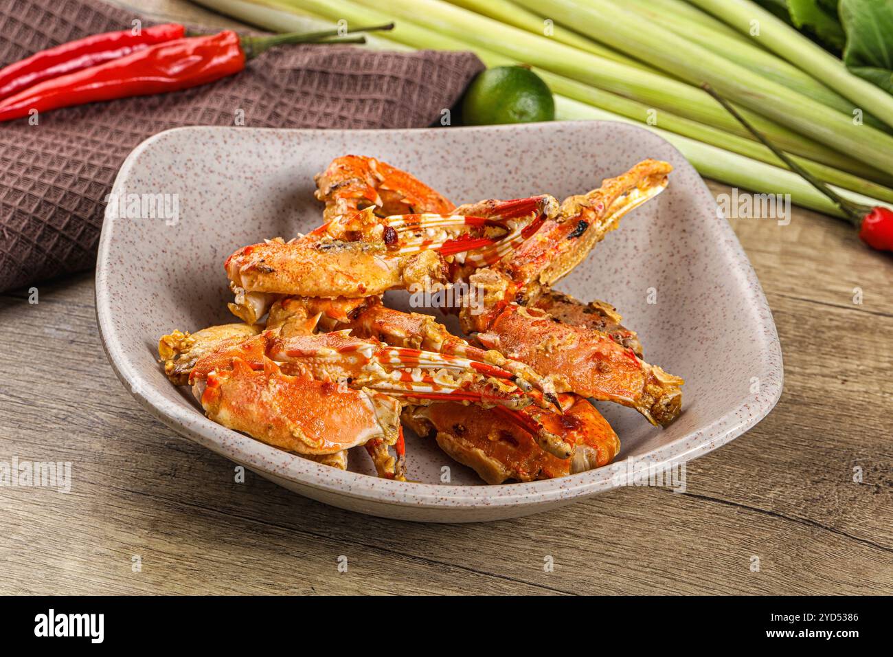 Delicous steamed Spider crab Claws snack Stock Photo - Alamy