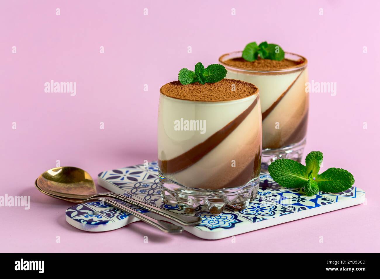Traditional Italian dessert is panna cotta Stock Photo - Alamy