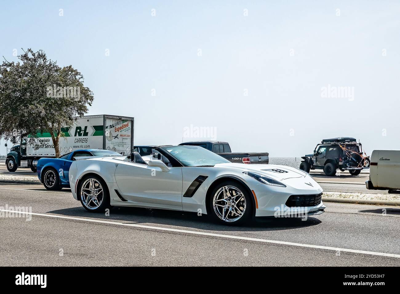 Gulfport, MS - October 04, 2023: Wide angle front corner view of a 2017 ...