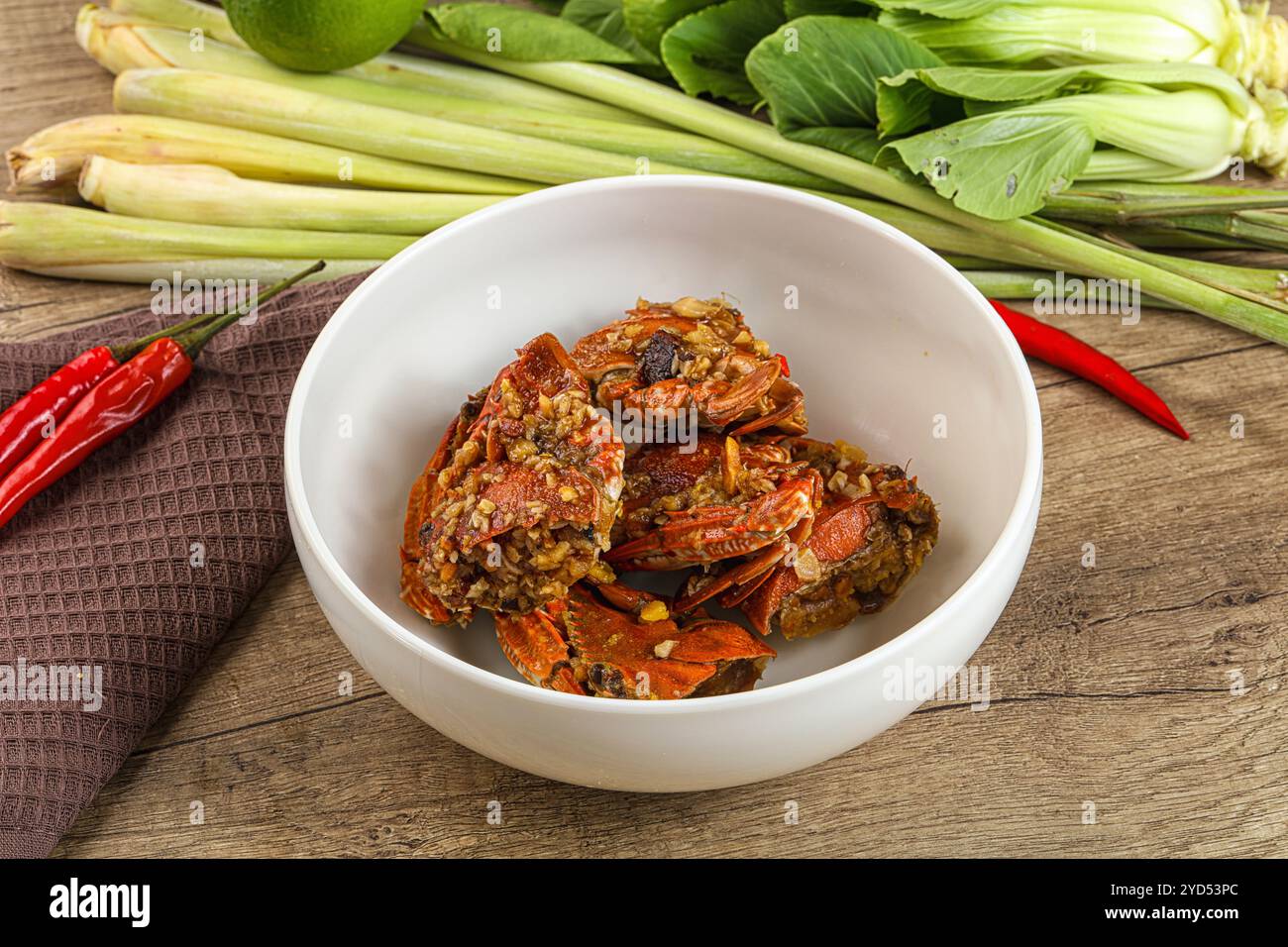 Tasty Steamed Spider crab Claws in tamatind sauce Stock Photo - Alamy