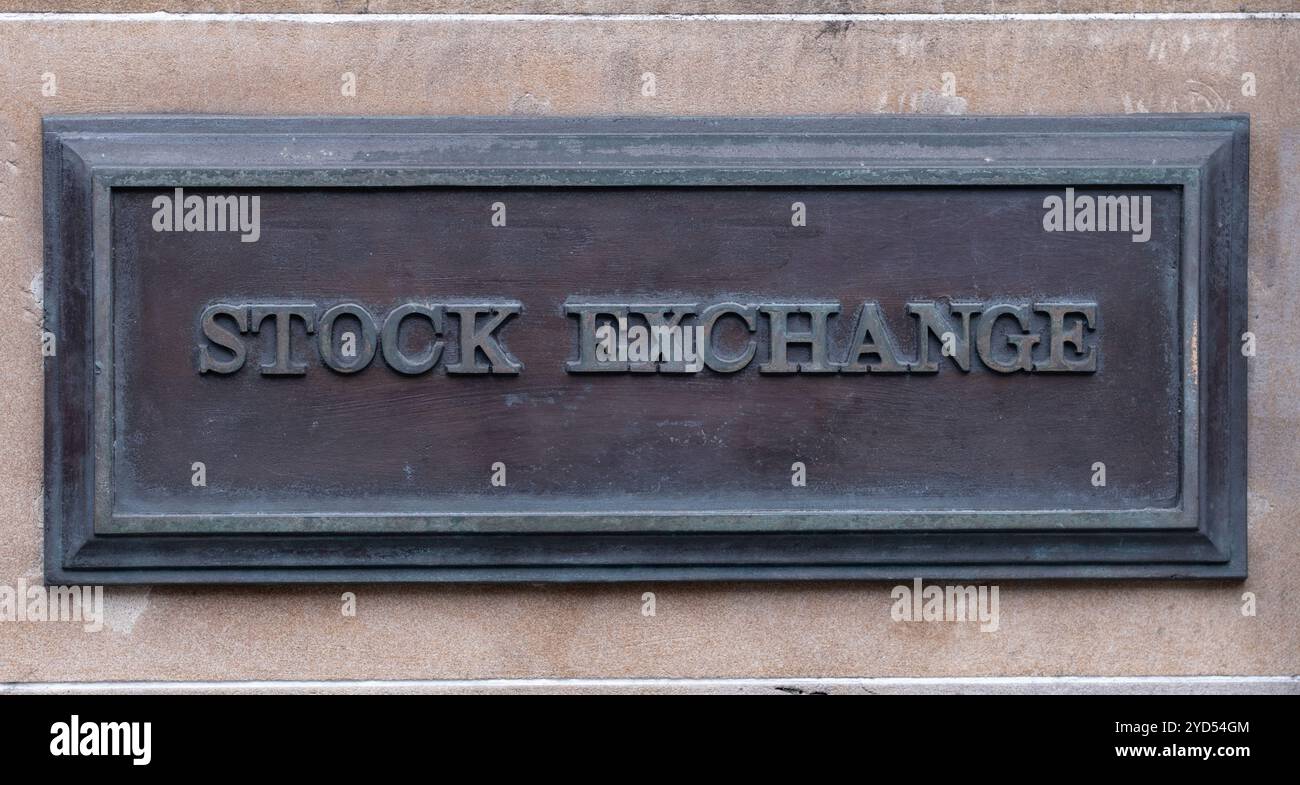 Stock Exchange Sign Stock Photo - Alamy