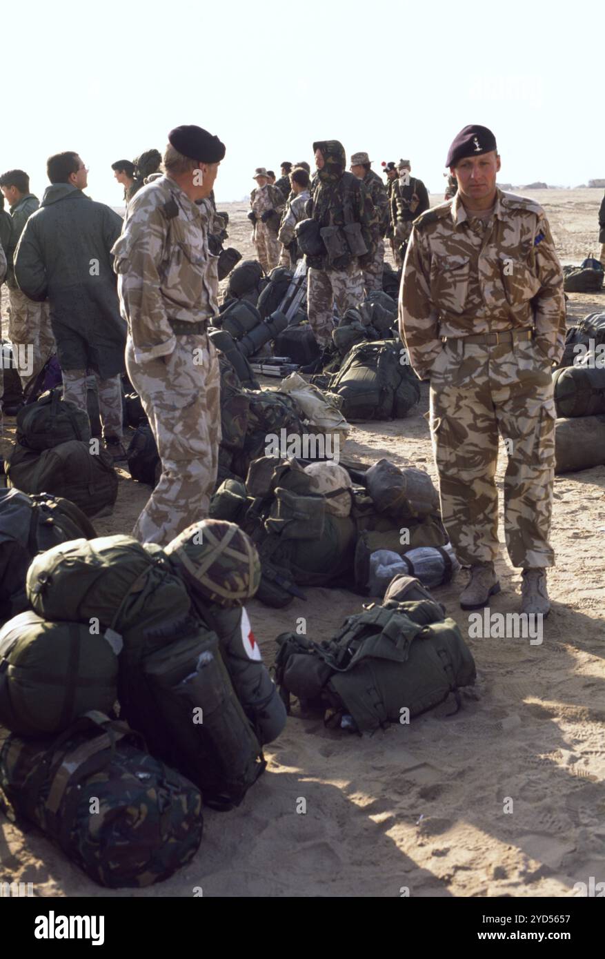 First Gulf War: 10th March 1991 Packed and ready to go, soldiers of the ...