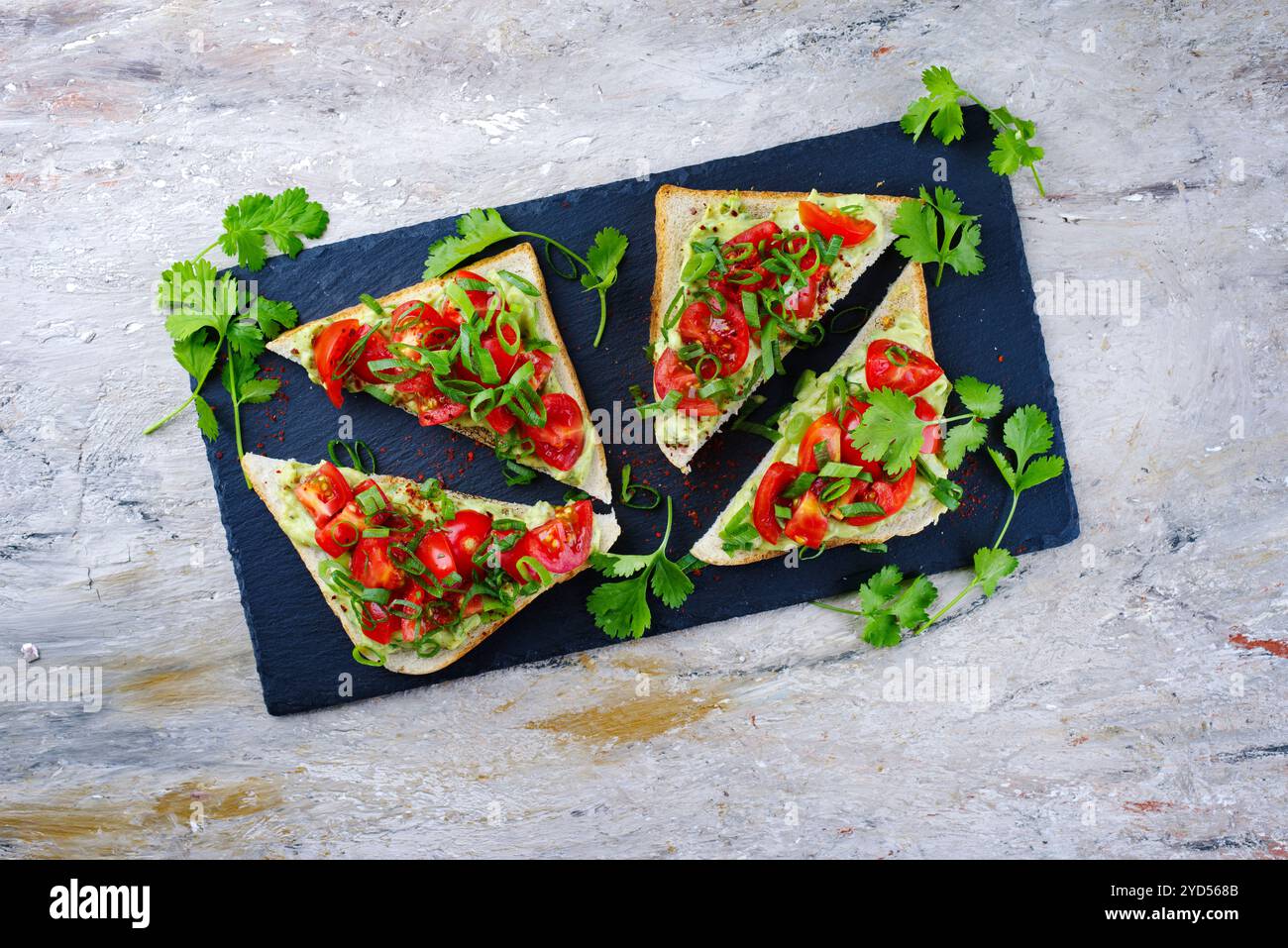 Traditional toast triangle sandwich with tomato Stock Photo - Alamy