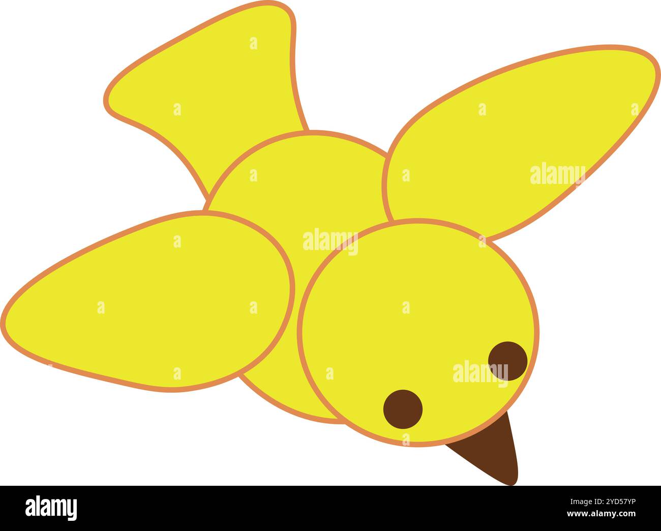 Yellow bird singing cartoon Stock Vector Images - Alamy