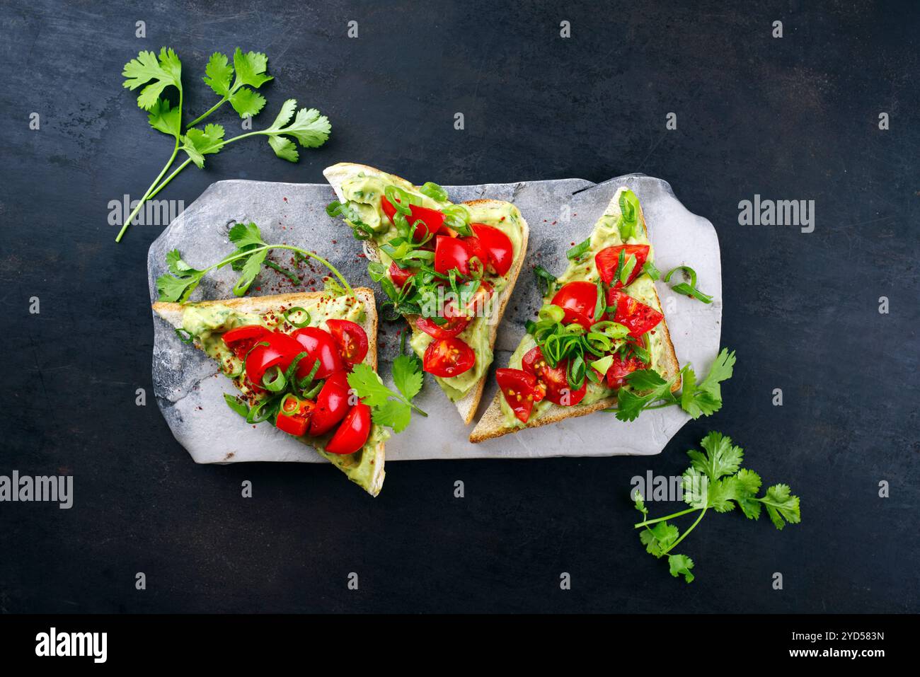 Traditional toast triangle sandwich with tomato Stock Photo - Alamy