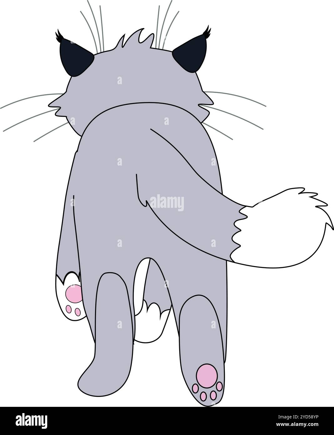 Grey hair rear view Stock Vector Images - Alamy