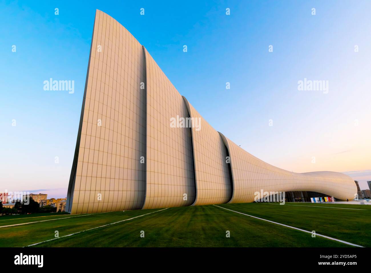 The Heydar Aliyev Center building complex in Baku, Azerbaijan. It was ...