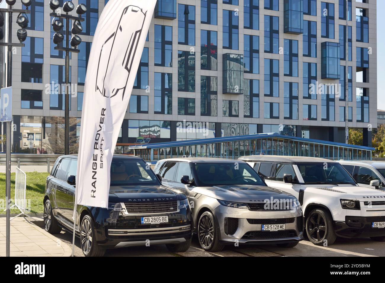 Range Rover Sport SV cars on display at the Sofia Motor Show 2024 in ...