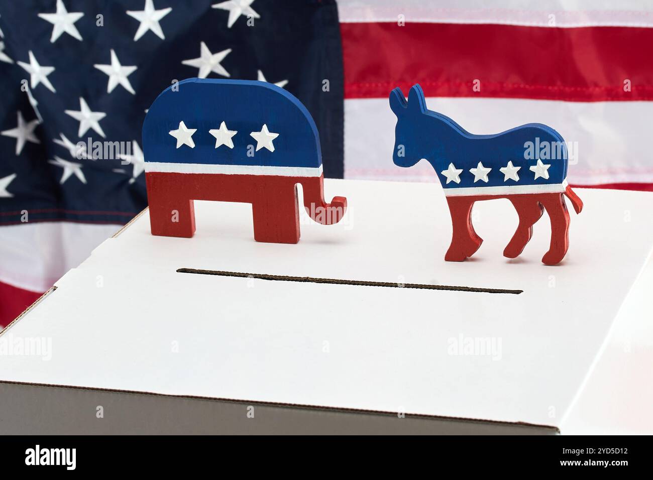 Political Symbols Voting. Republican elephant, Democrat donkey. Symbols ...