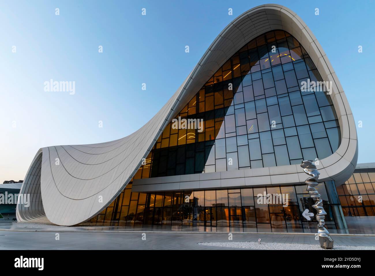 The Heydar Aliyev Center building complex in Baku, Azerbaijan. It was ...