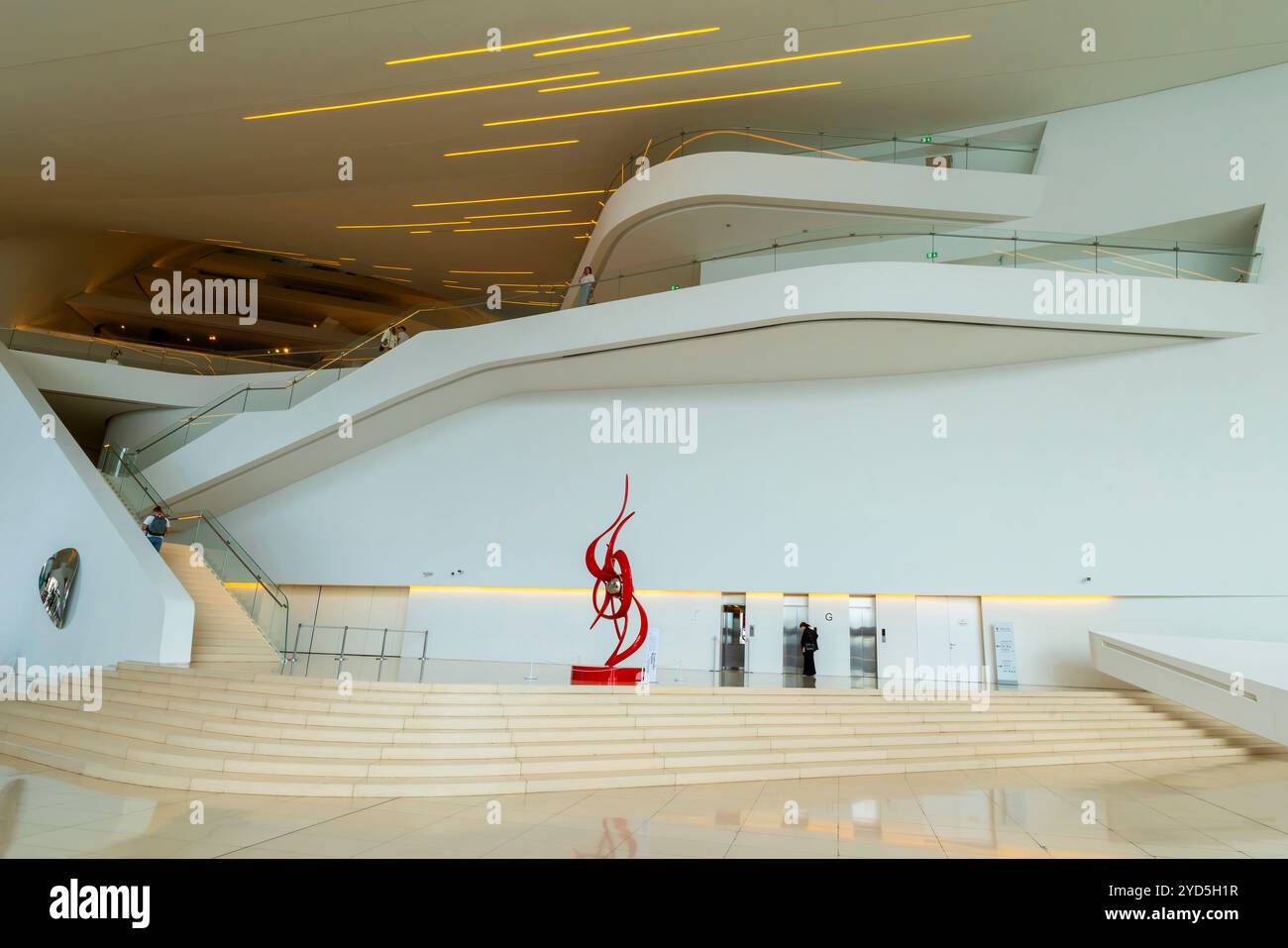 Interior of the Heydar Aliyev Center building complex in Baku ...