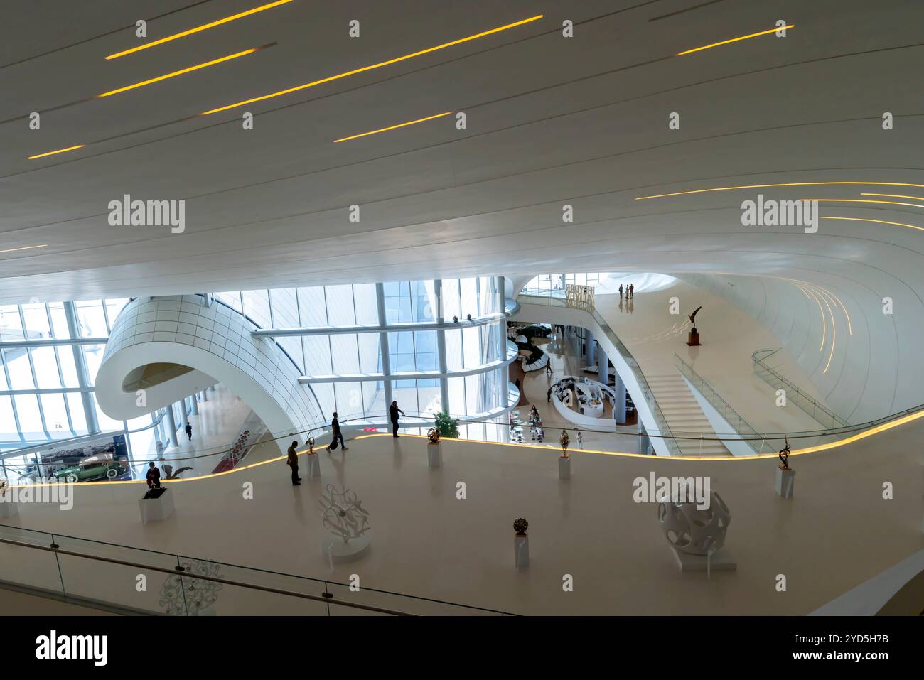 Interior of the Heydar Aliyev Center building complex in Baku ...