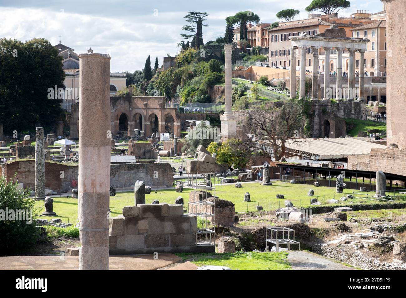 Roman ruins and archaeological remains on Palatine Hill is one of the ...