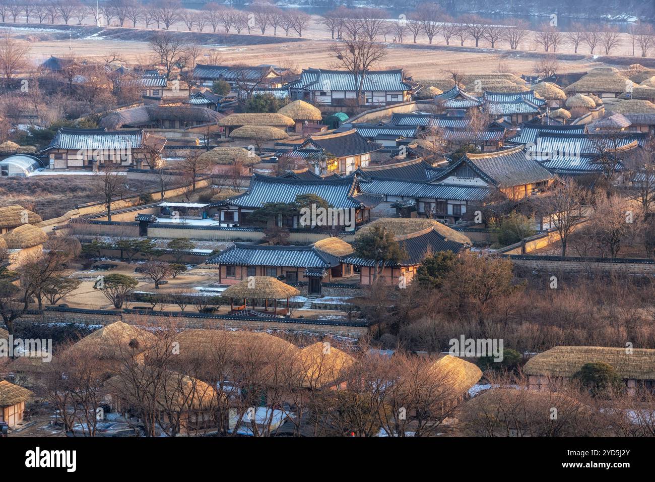 Andong Hahoe Folk Village viewed from above Stock Photo - Alamy
