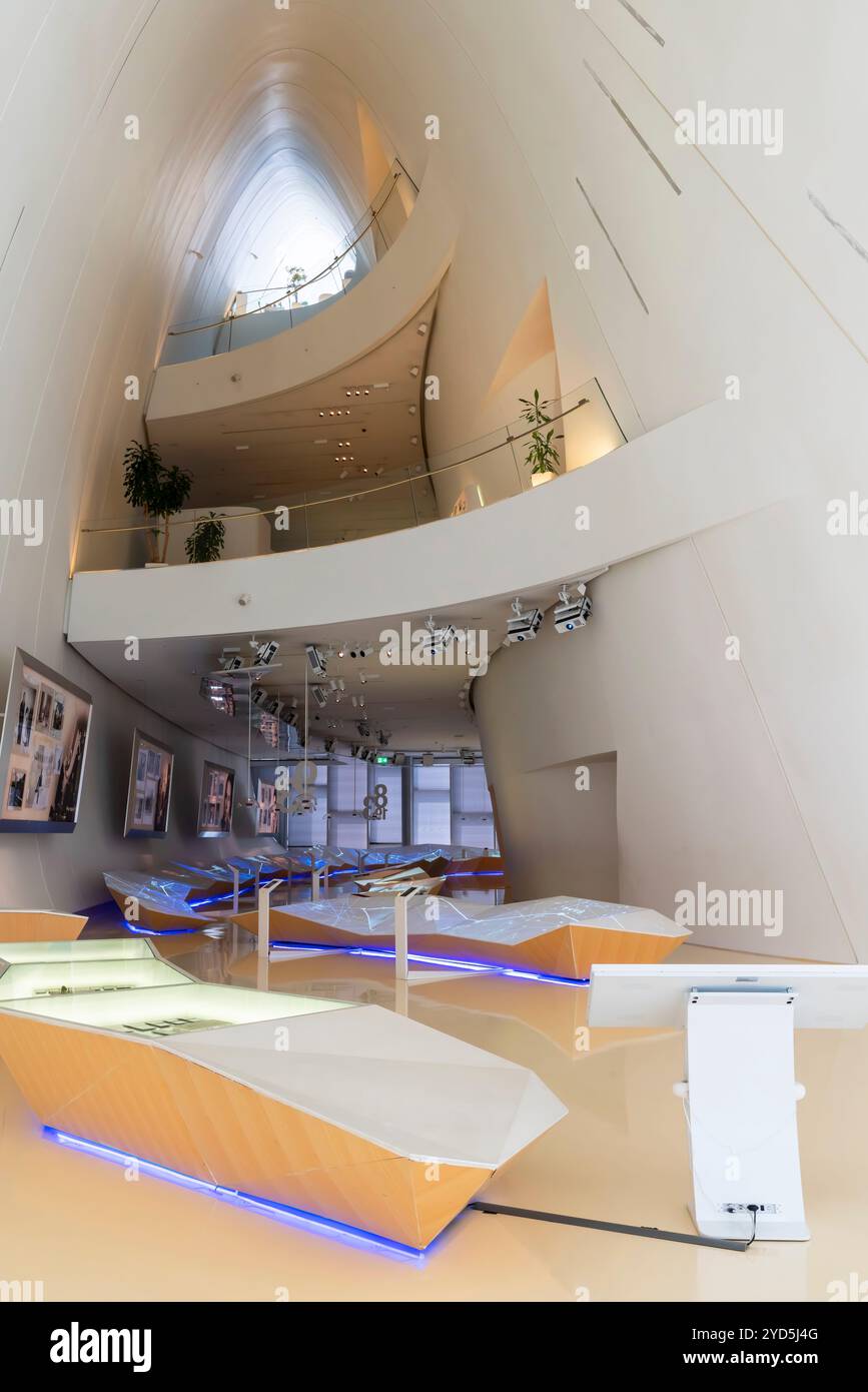 Interior of the Heydar Aliyev Center building complex in Baku ...