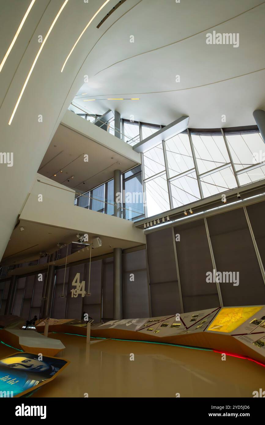 Interior of the Heydar Aliyev Center building complex in Baku ...