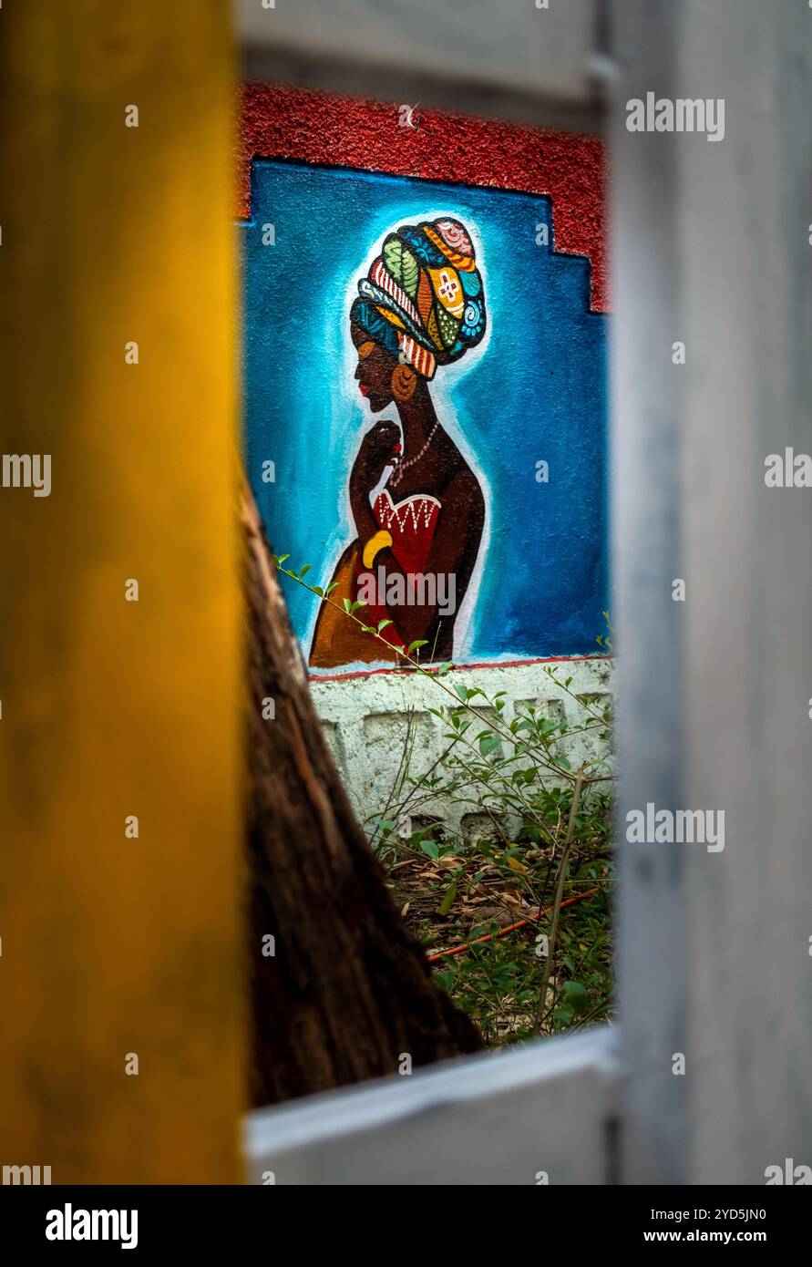 Oct25th2024 Dehradun City India. A vibrant graffiti artwork depicting a ...