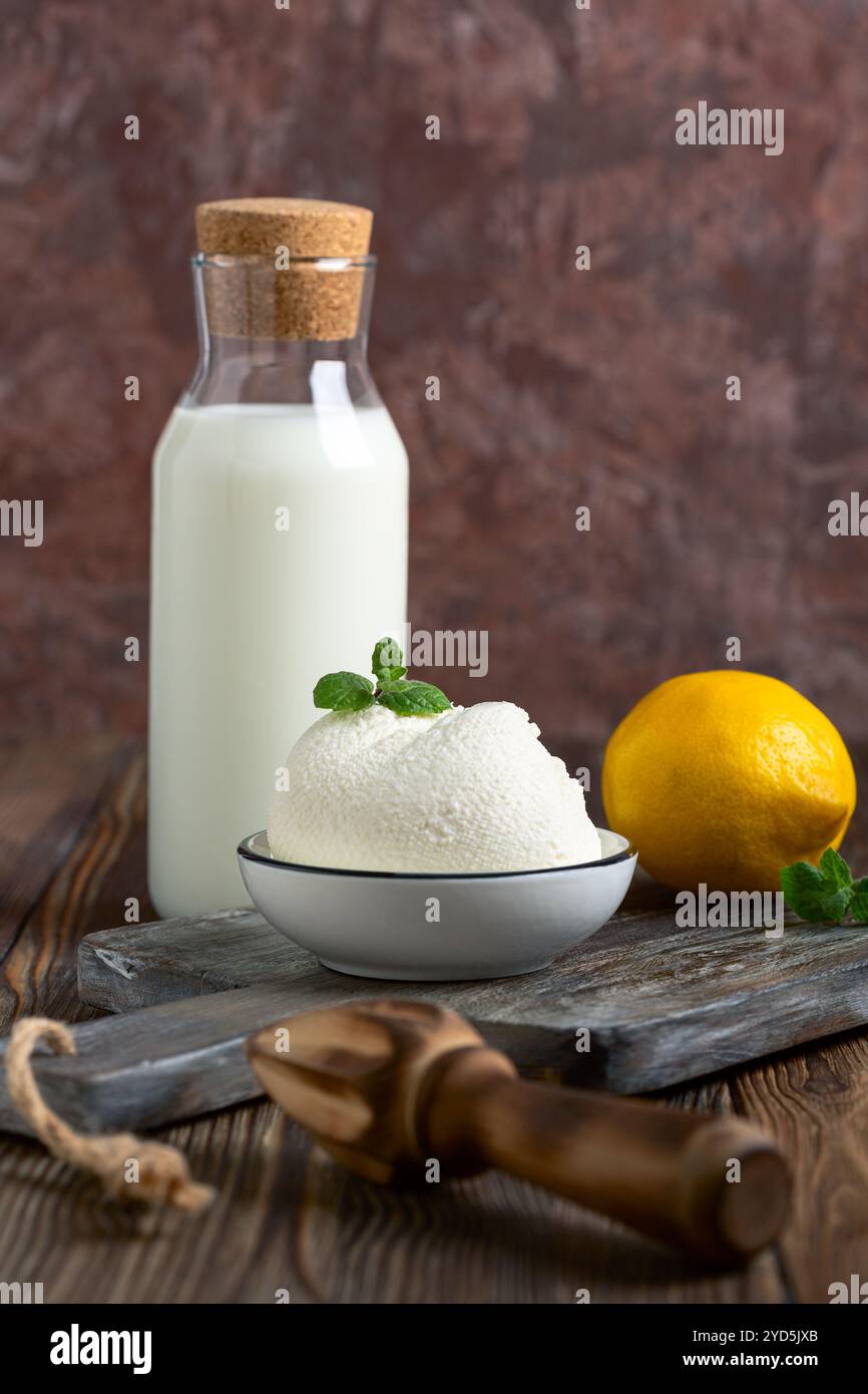 Ricotta cheese traditional italian cheese hi-res stock photography and ...