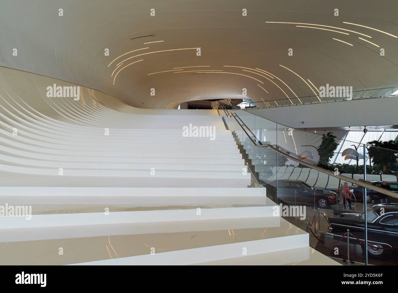 Interior of the Heydar Aliyev Center building complex in Baku ...