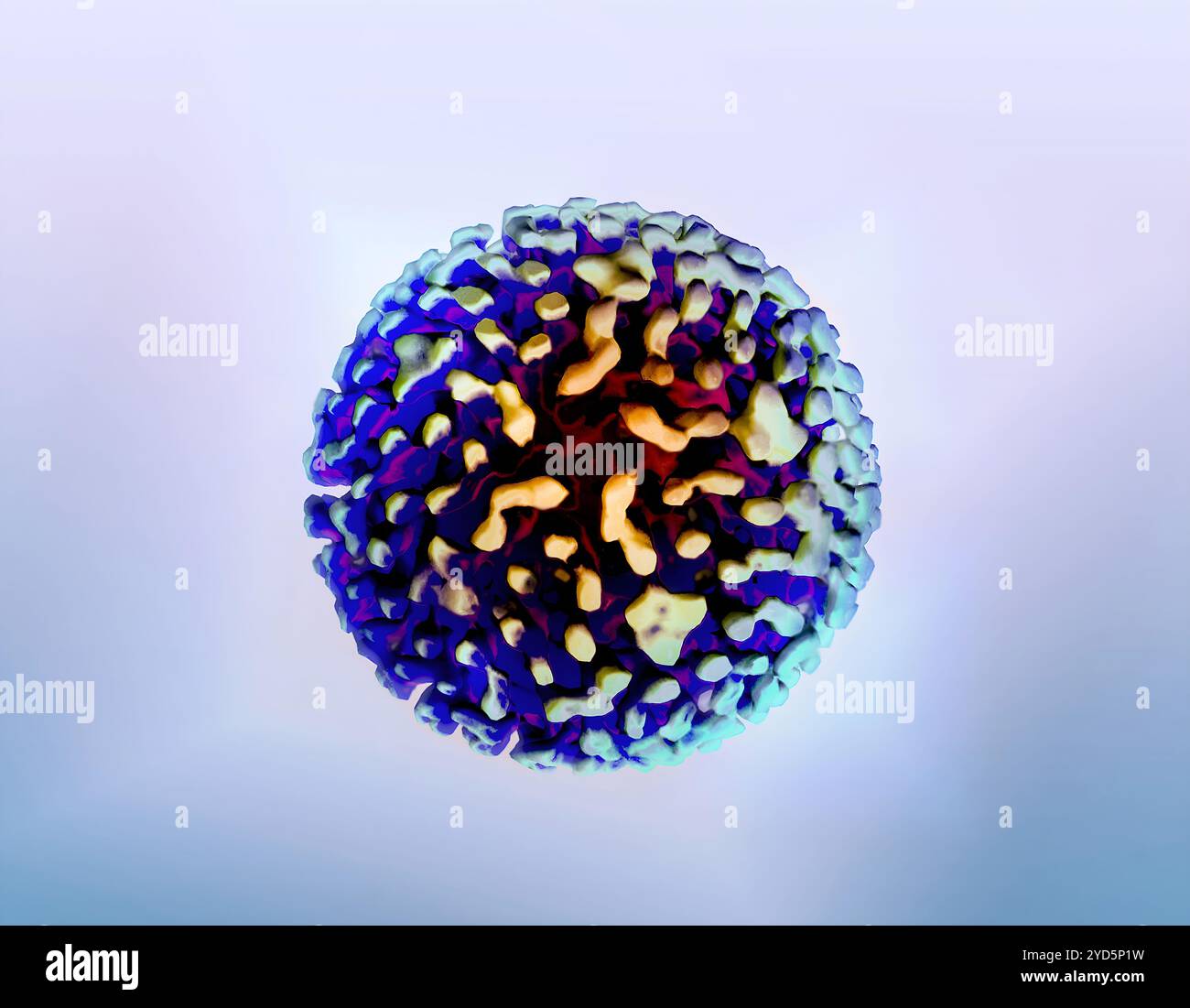Colorized 3D print imagery of a hepatitis B virion Stock Photo - Alamy