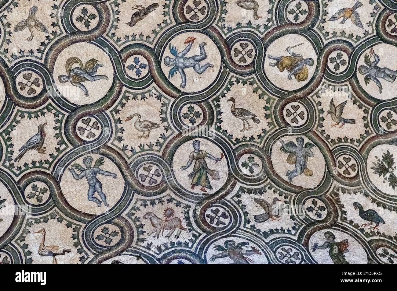 The mosaic ceiling of the Mausoleo di Santa Costanza, Rome, Italy Stock ...