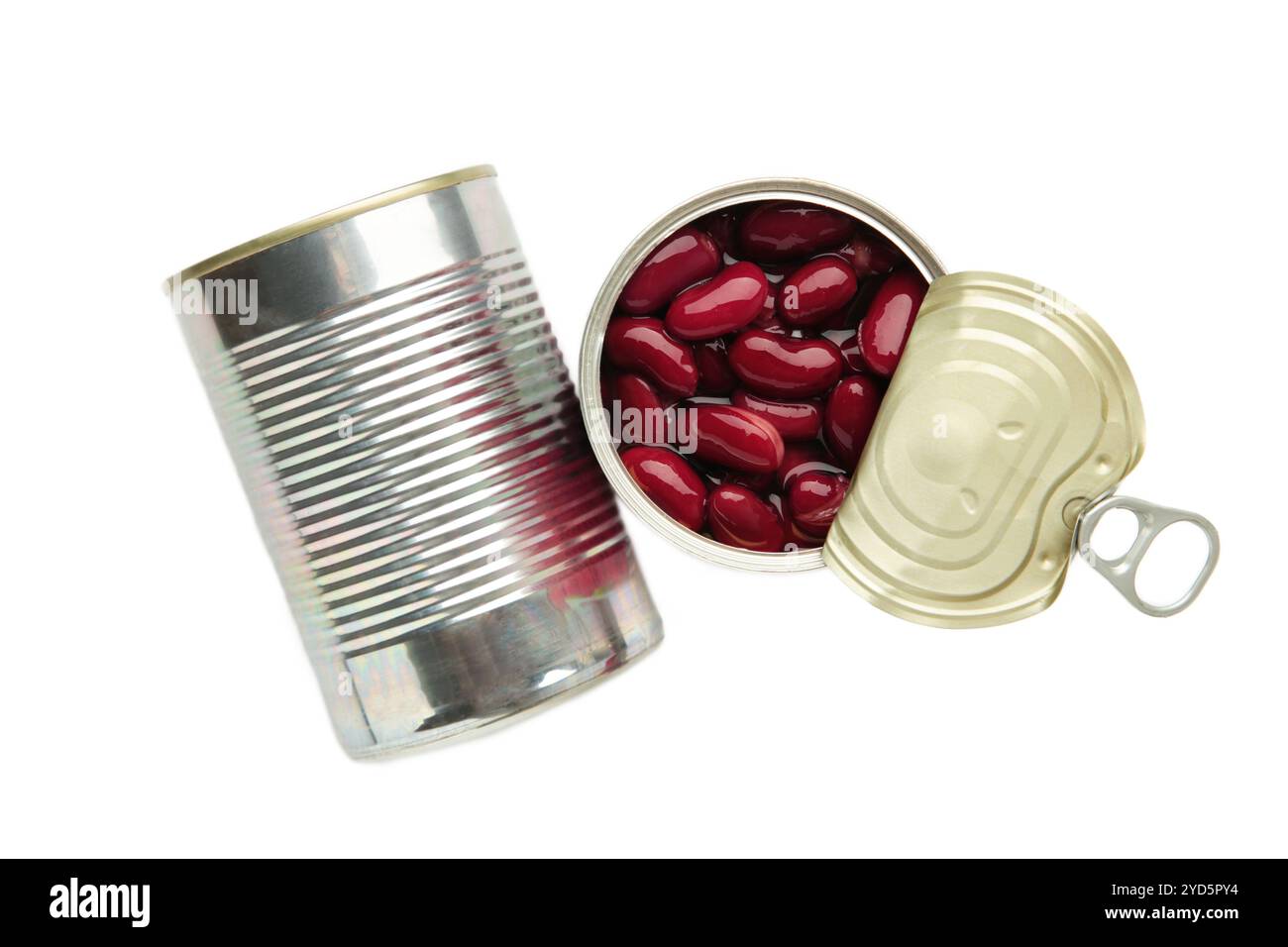 Red kidney beans, in an opened can. Cooked and canned common kidney ...