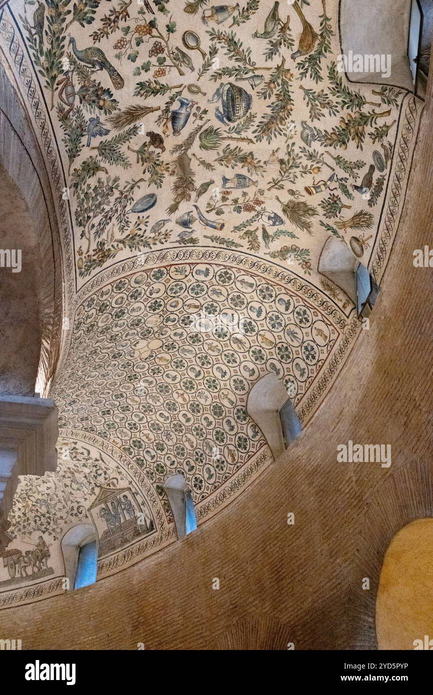 The mosaic ceiling of the Mausoleo di Santa Costanza, Rome, Italy Stock ...