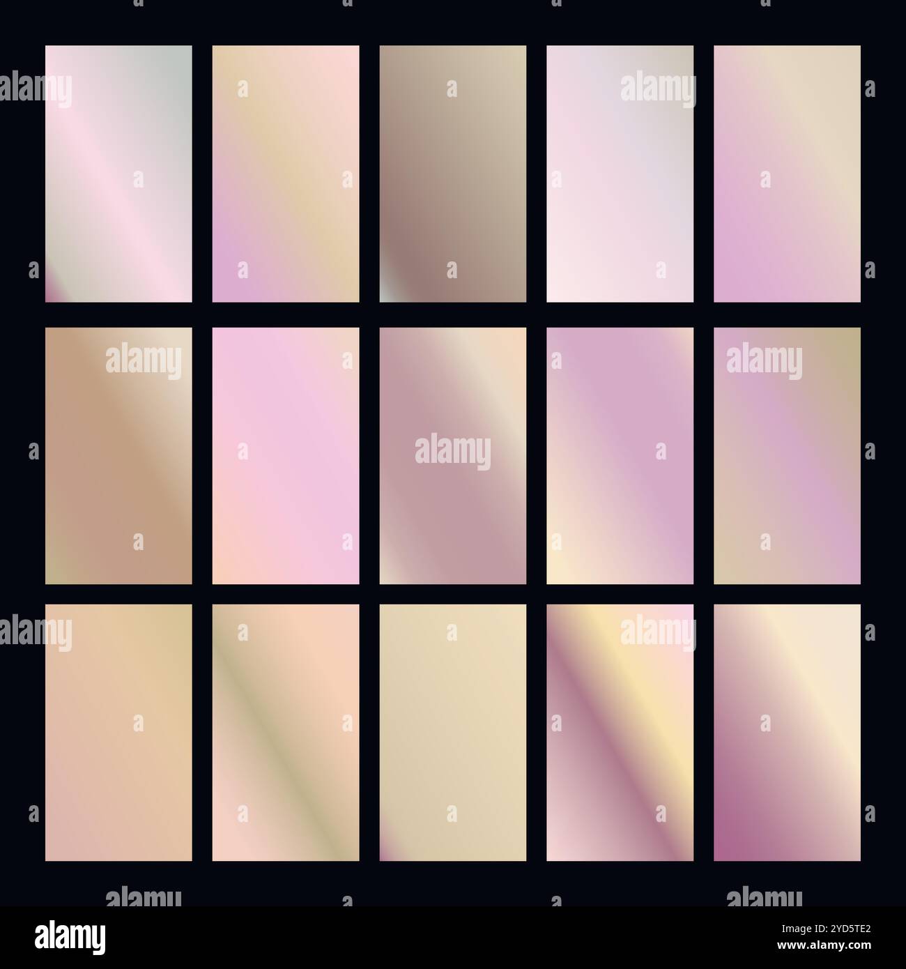 Mobile screen lock display collection of colorful backgrounds in trendy ...