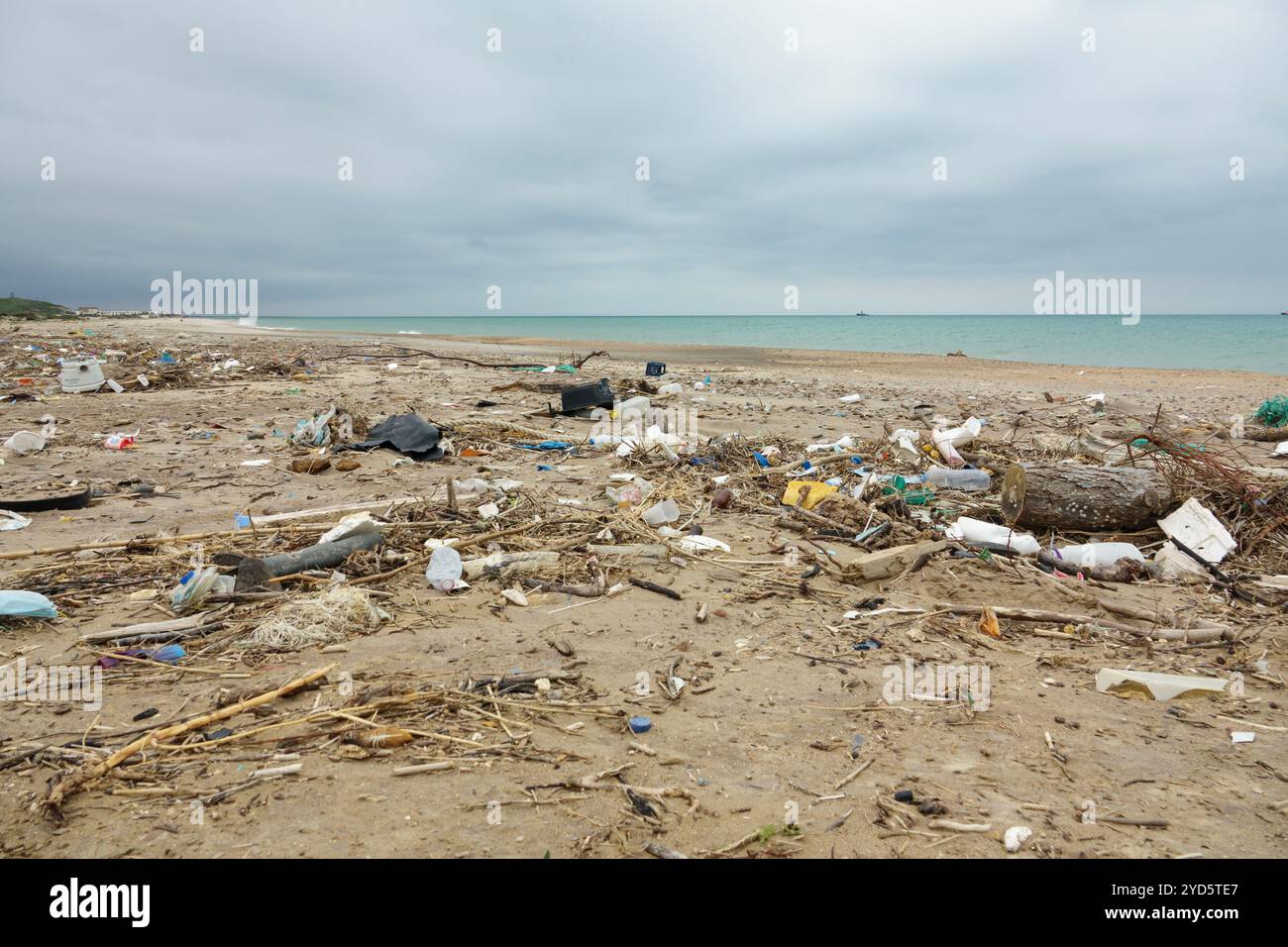 Plastic and other garbage on the coast Stock Photo - Alamy